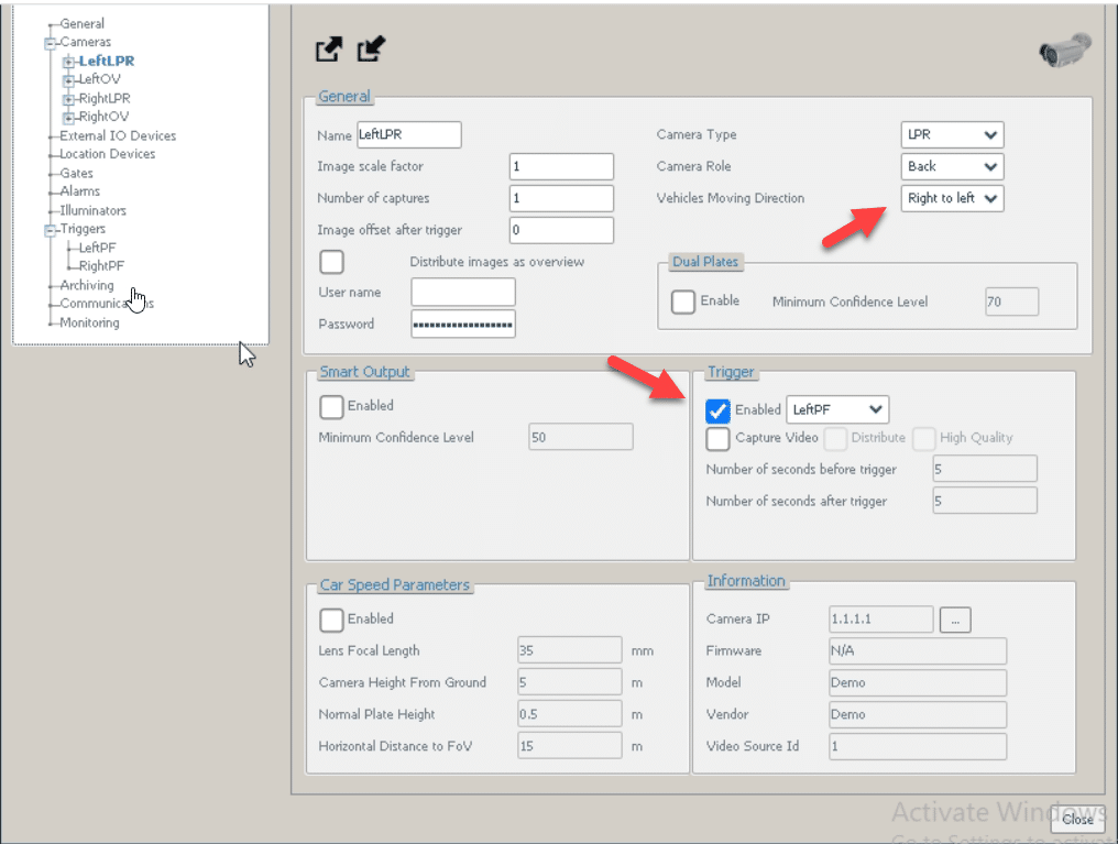 PlateFinder trigger (MAV camera) - Omniq